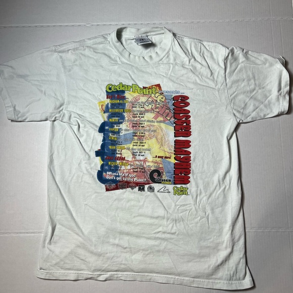 cedar point | Shirts | Vintage Cedar Point Y2k Coaster Mayhem Tshirt Xl ...